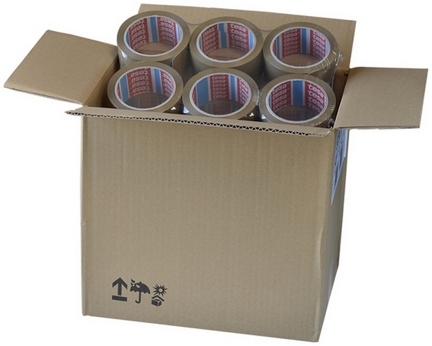 Banda adeziva, 48 mm x 60 m | 48 mm x 66 y, maro, 36 role | cutie