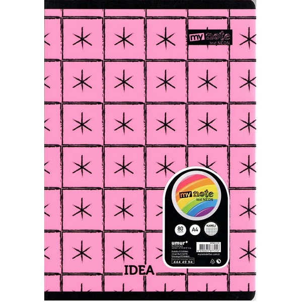 Caiet A4, coperti plastic PP, velin, 60 file, Mynote