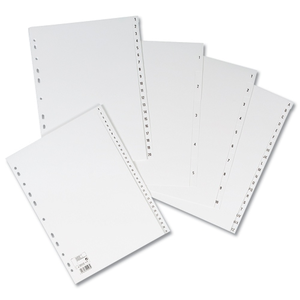 Index plastic A4, numeric 1-15, OPTIMA